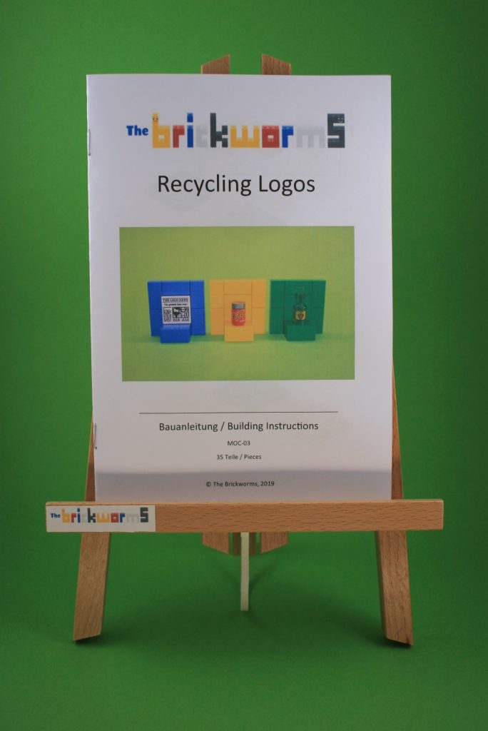 Bauanleitung für: Recycling-Logos aus LEGO®-Steinen – The Brickworms