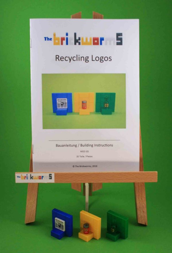 Recycling logos – kit from LEGO® bricks – The Brickworms