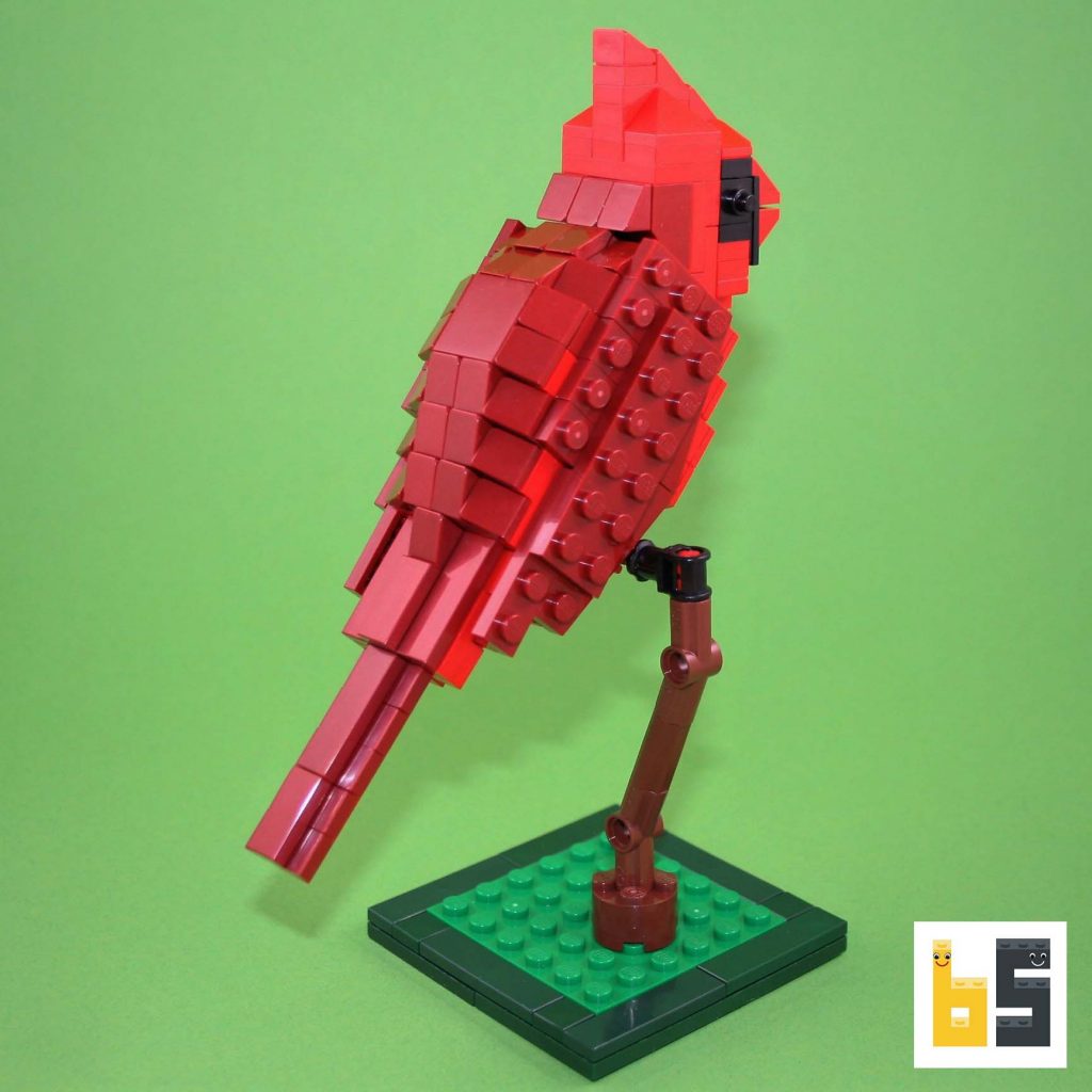 Northern cardinal – kit from LEGO® bricks – The Brickworms