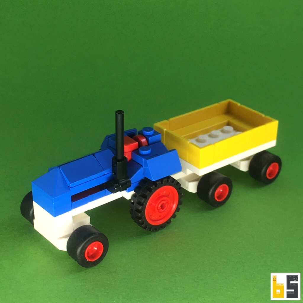 Micro tractor and trailer – kit from LEGO® bricks – The Brickworms